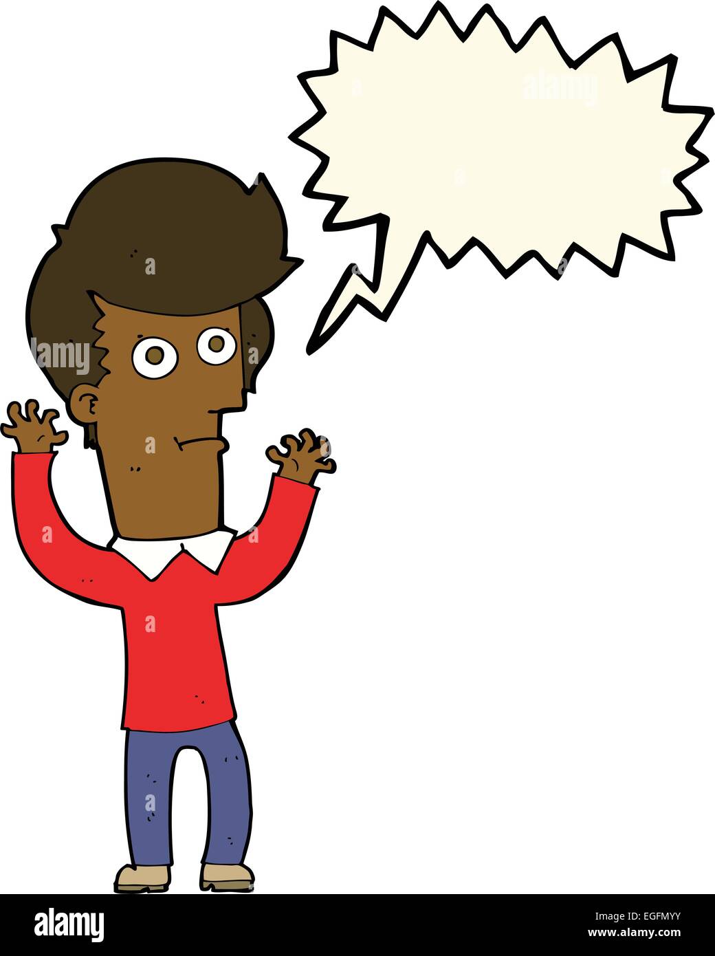 cartoon shocked man with speech bubble Stock Vector Image & Art - Alamy