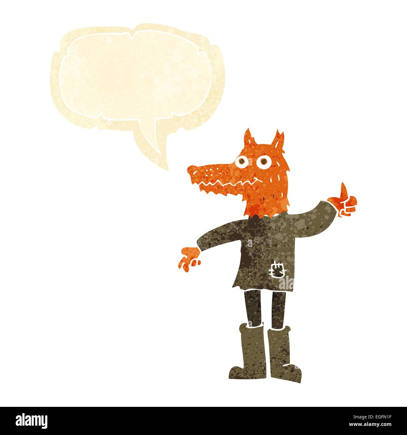 cartoon fox man with speech bubble Stock Vector Image & Art - Alamy