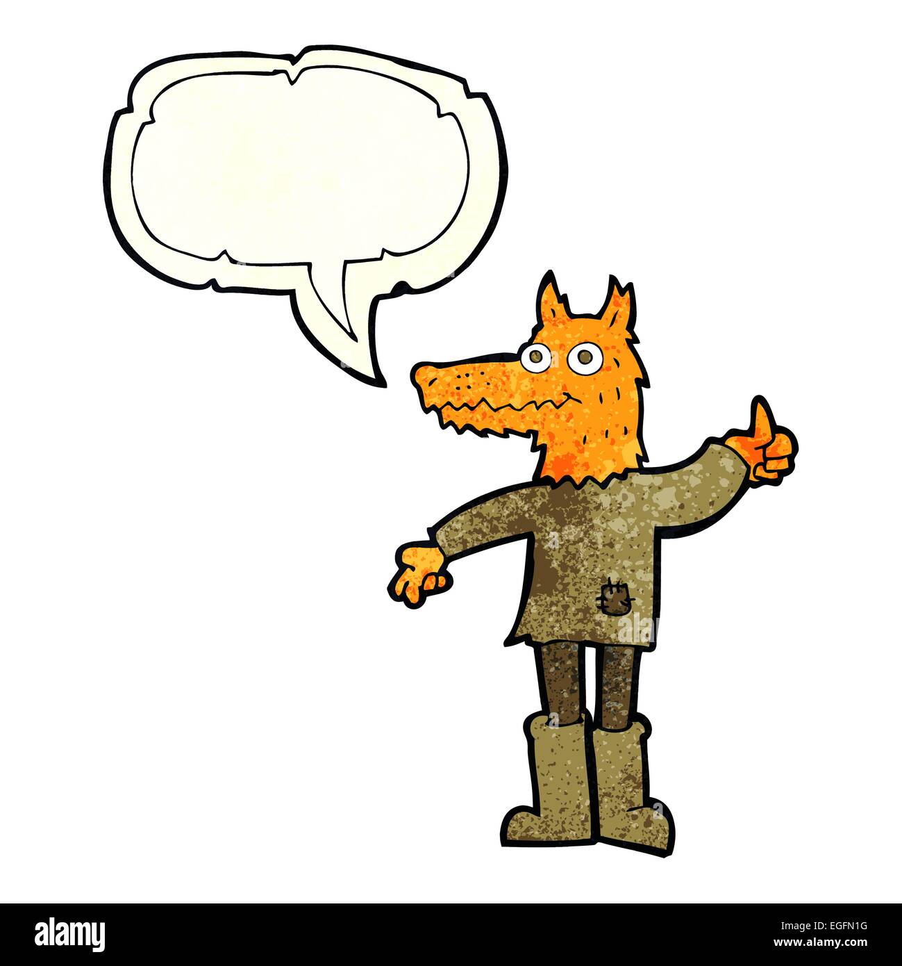 cartoon fox man with speech bubble Stock Vector Image & Art - Alamy