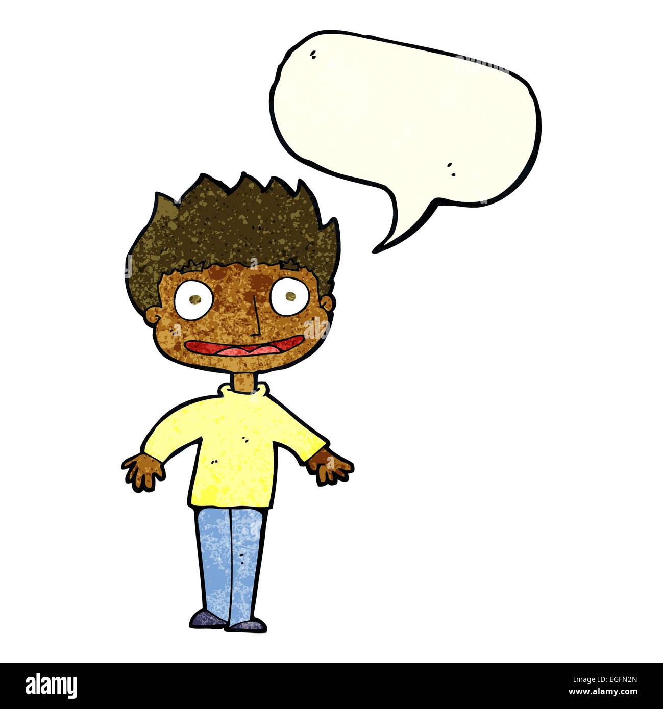 Cartoon excited boy bubble hi-res stock photography and images - Alamy