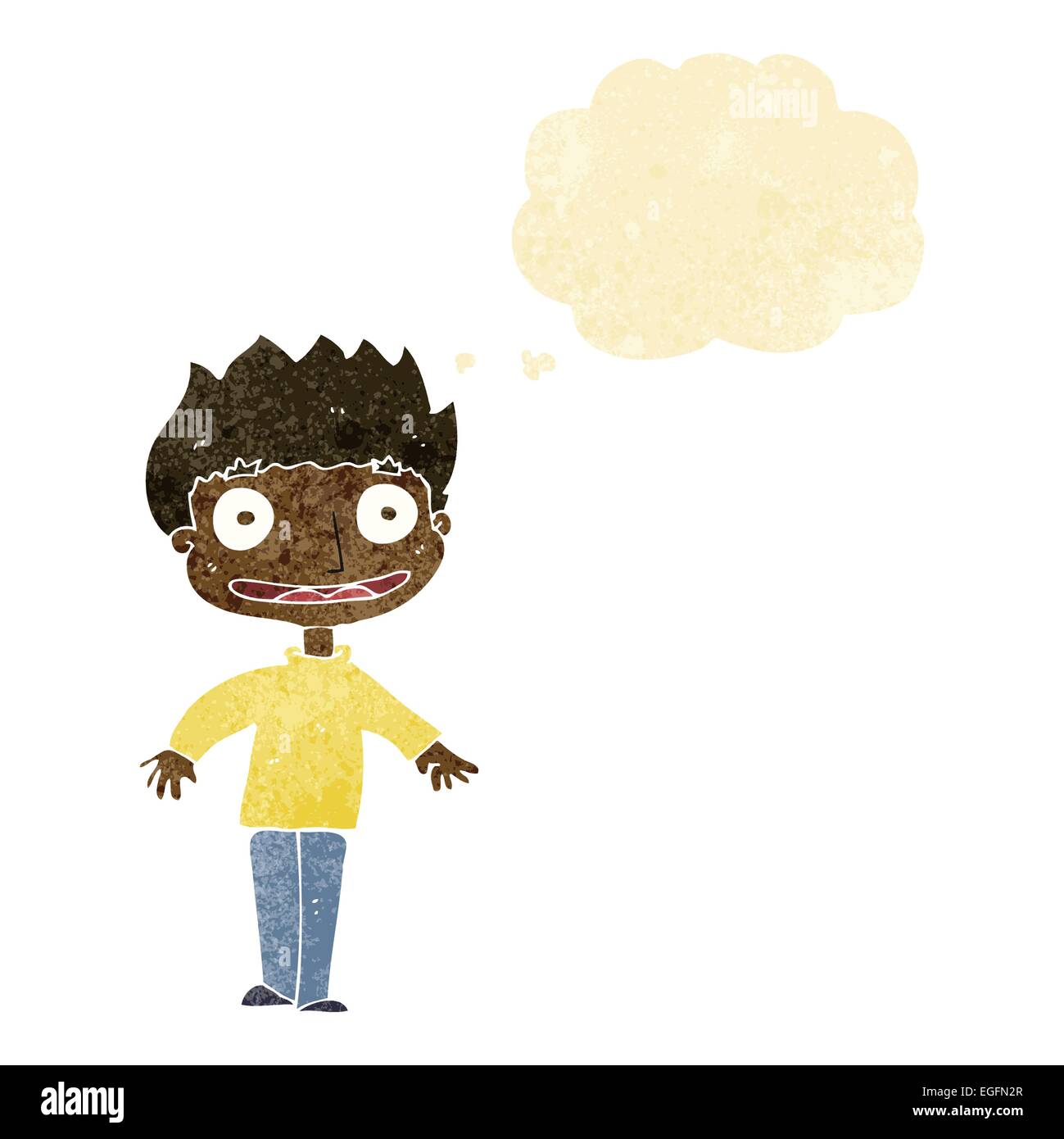 Cartoon excited boy bubble hi-res stock photography and images - Alamy