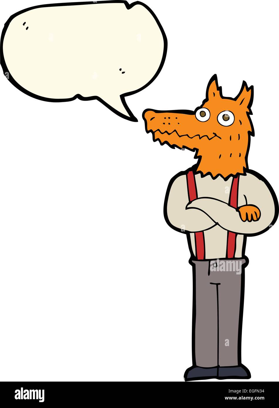 Cartoon illustration fox talking hi-res stock photography and images ...