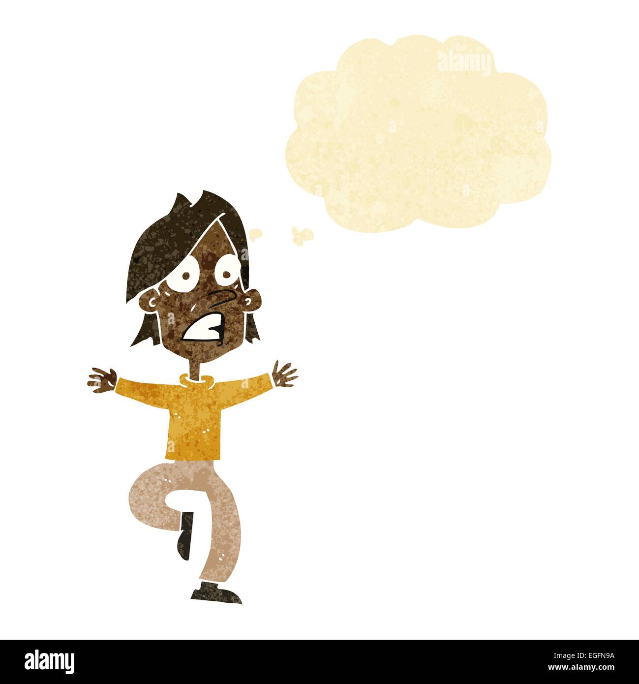 cartoon panicking man with thought bubble Stock Vector Image & Art - Alamy