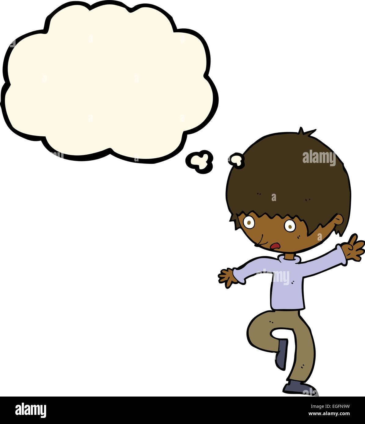 cartoon panicking man with thought bubble Stock Vector Image & Art - Alamy