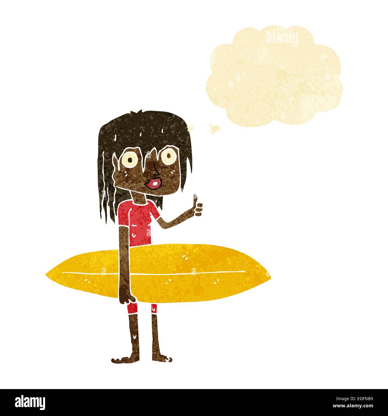 Surfer girl cartoon hi-res stock photography and images - Alamy