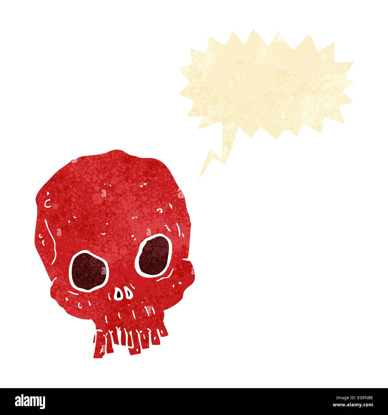 cartoon spooky skull with speech bubble Stock Vector Image & Art - Alamy