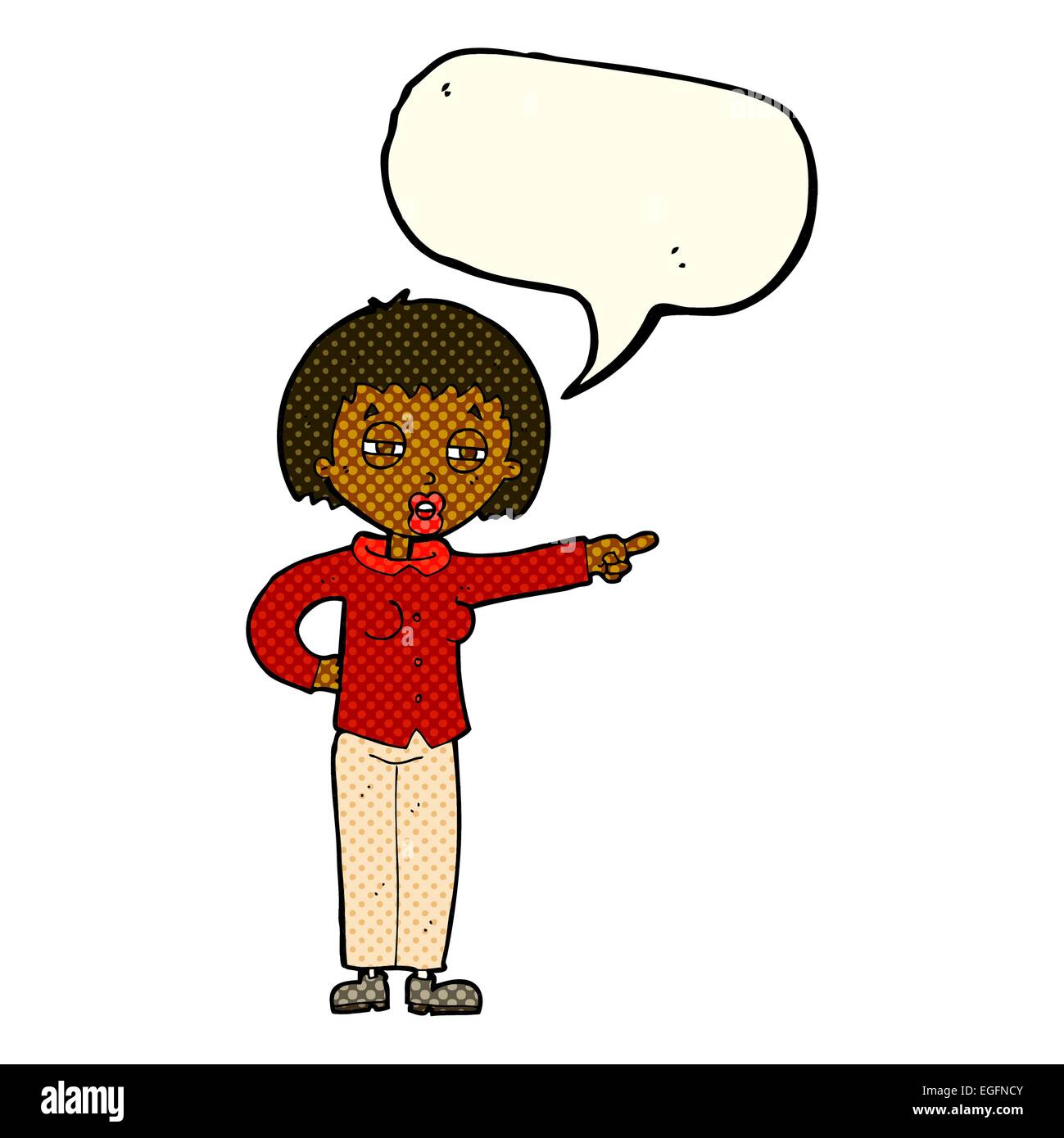 cartoon woman telling off with speech bubble Stock Vector Image & Art ...