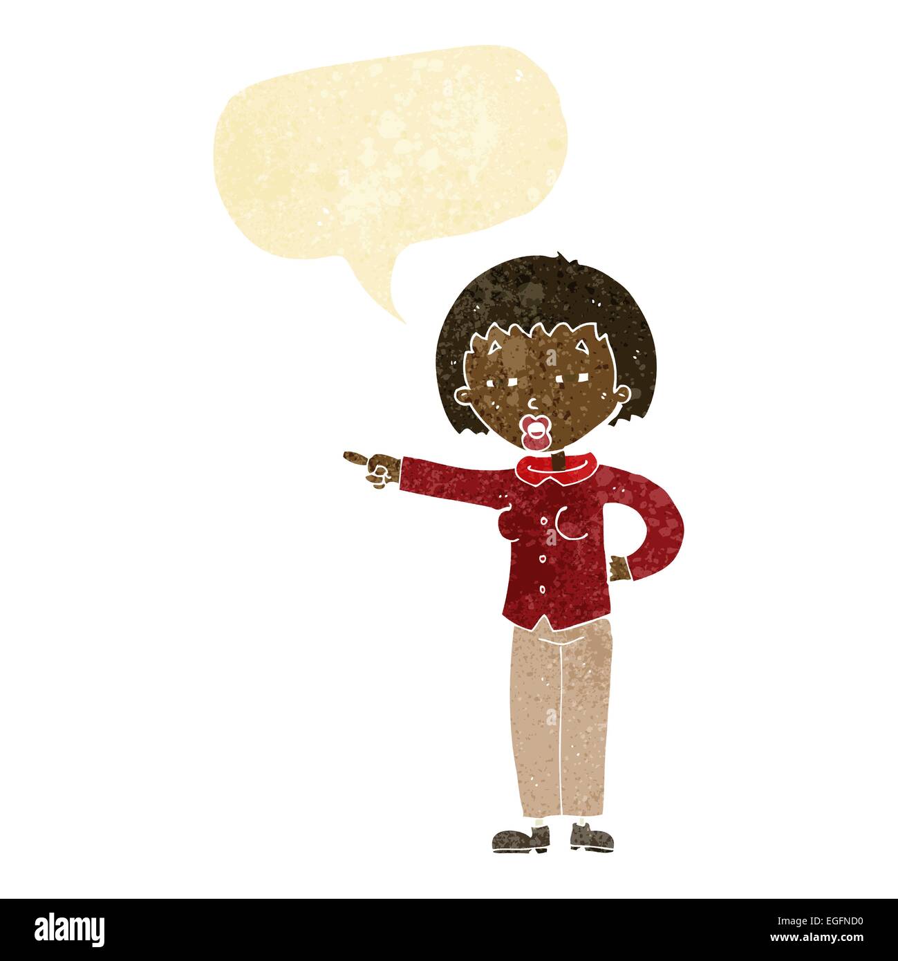 cartoon woman telling off with speech bubble Stock Vector Image & Art ...