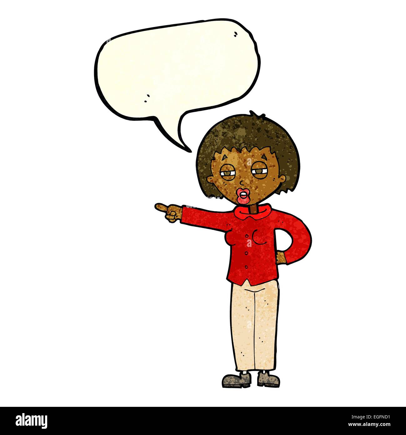 cartoon woman telling off with speech bubble Stock Vector Image & Art ...