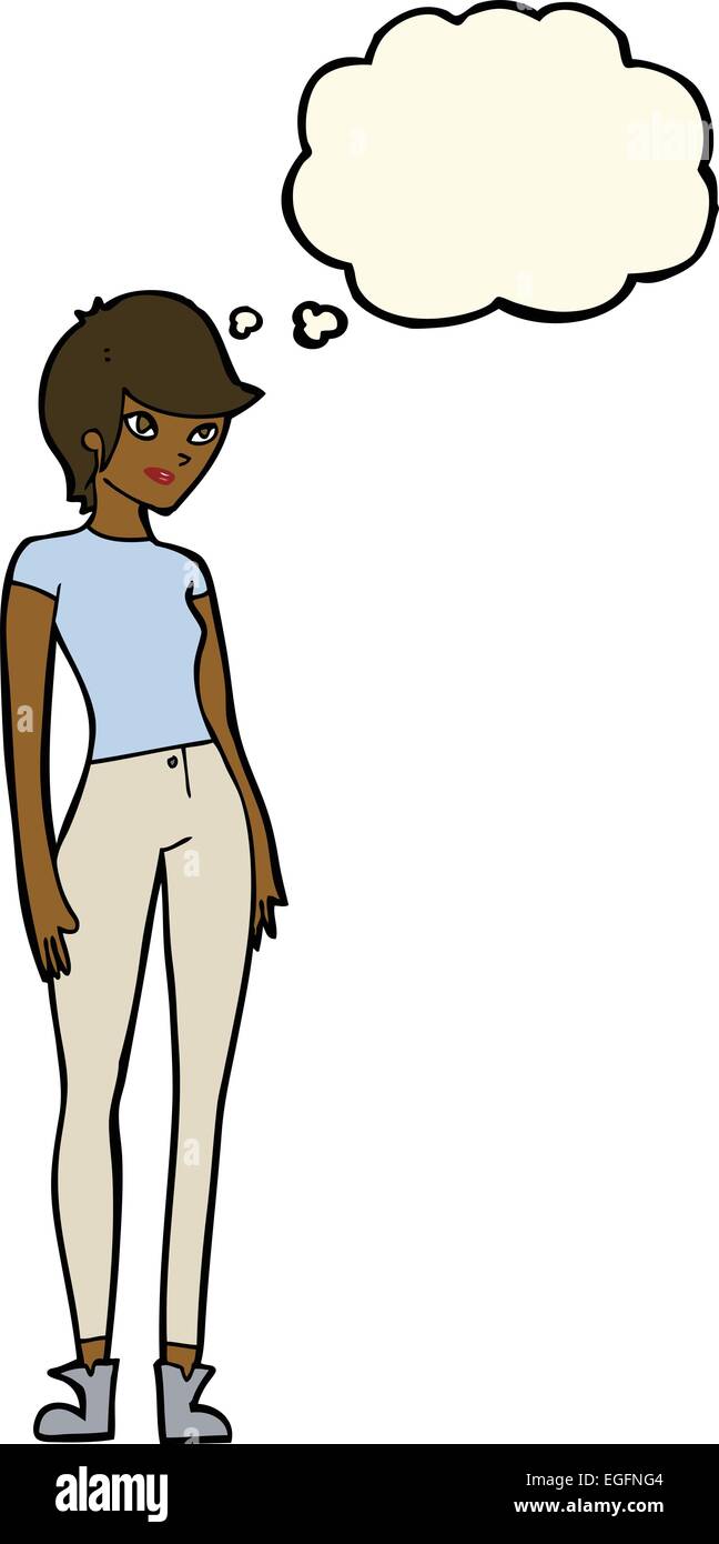 Cartoon attractive girl thought hi-res stock photography and images - Alamy