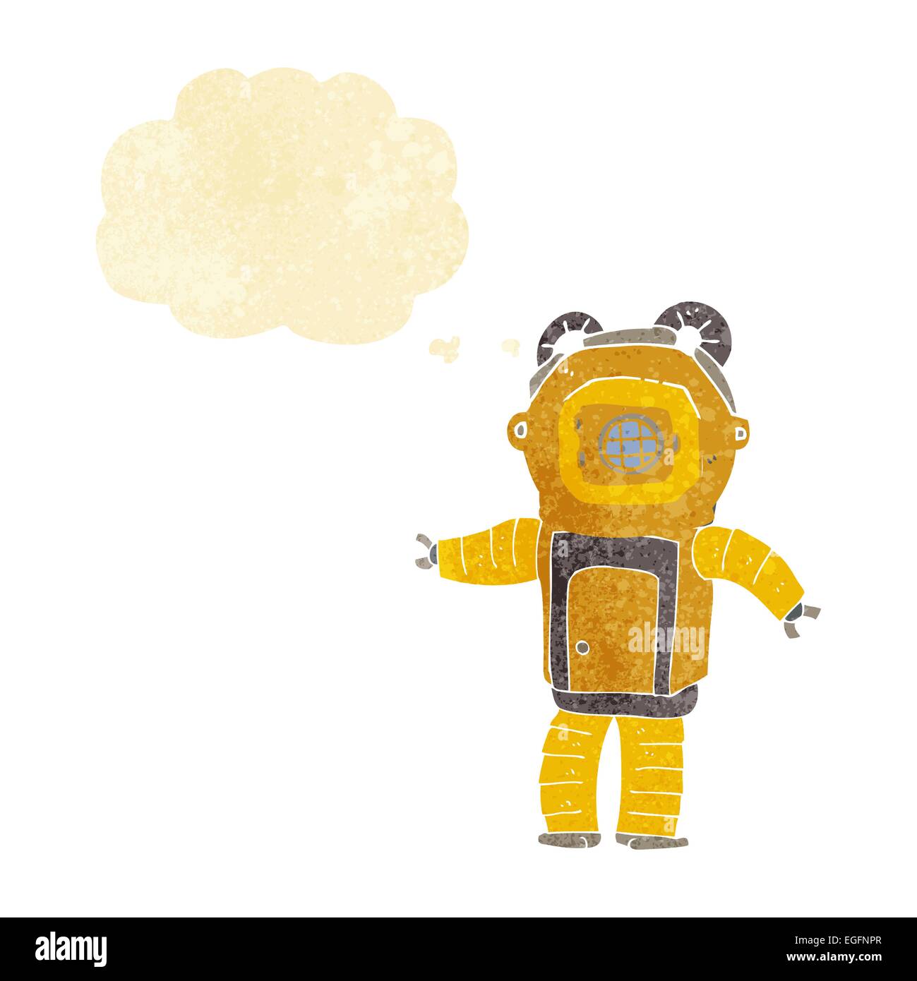 cartoon deep sea diver with thought bubble Stock Vector Image & Art - Alamy