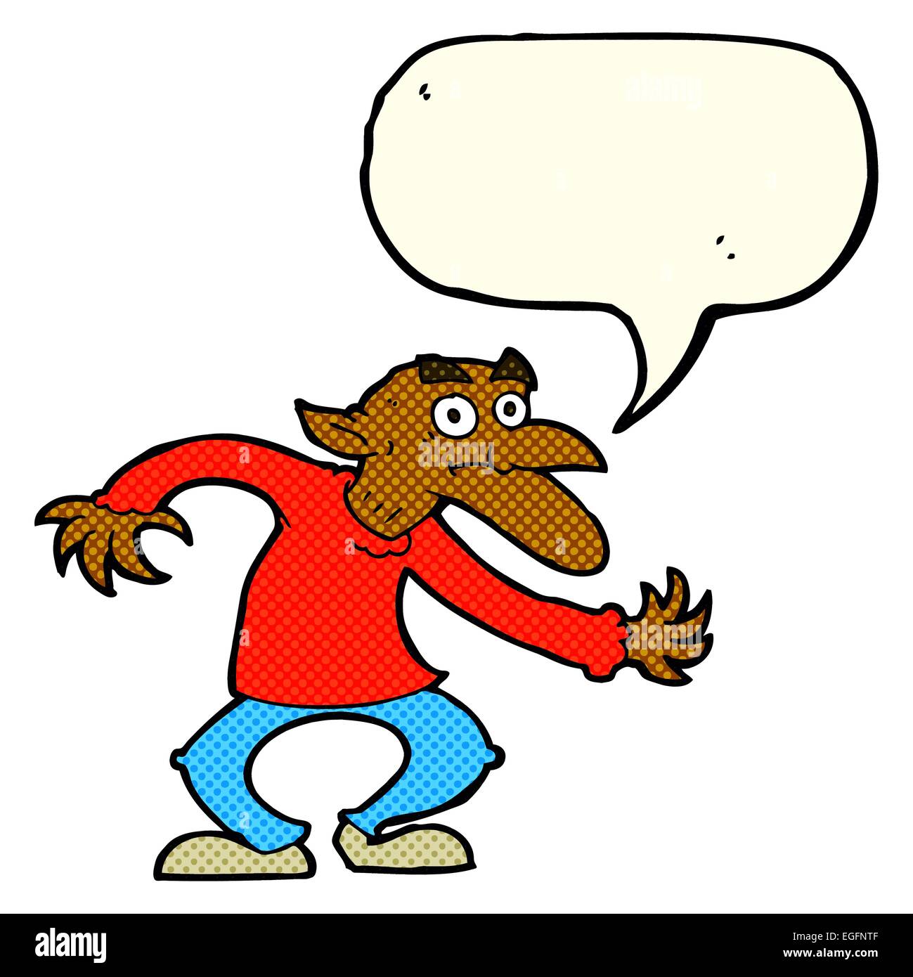cartoon goblin with speech bubble Stock Vector Image & Art - Alamy