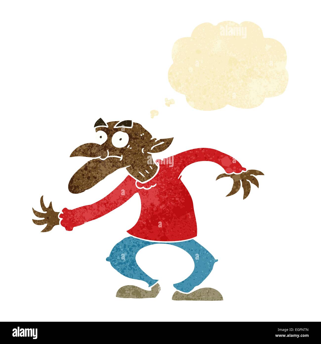 cartoon goblin with thought bubble Stock Vector Image & Art - Alamy