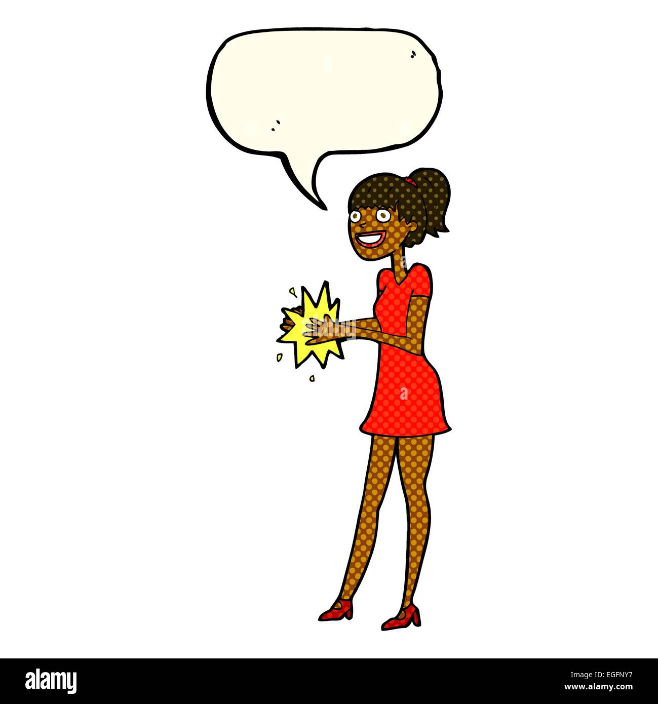 Cartoon woman clapping hands hi-res stock photography and images - Alamy