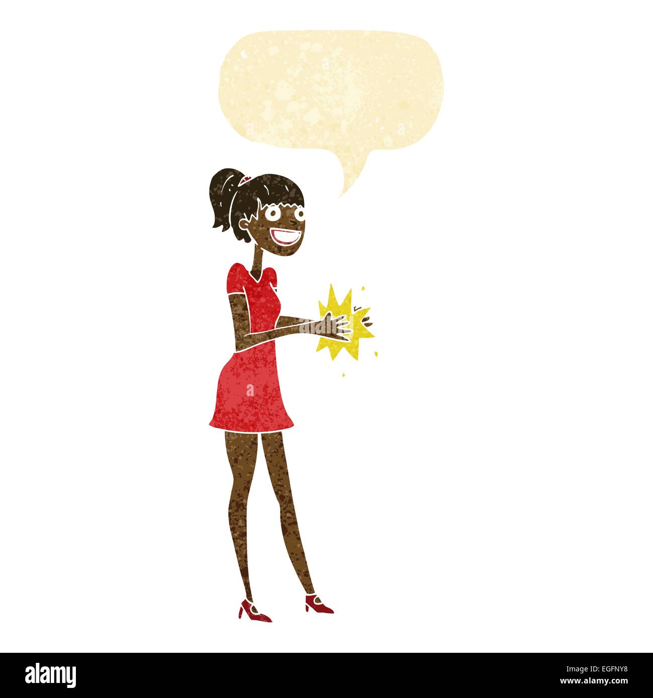 Cartoon woman clapping hands hi-res stock photography and images - Alamy