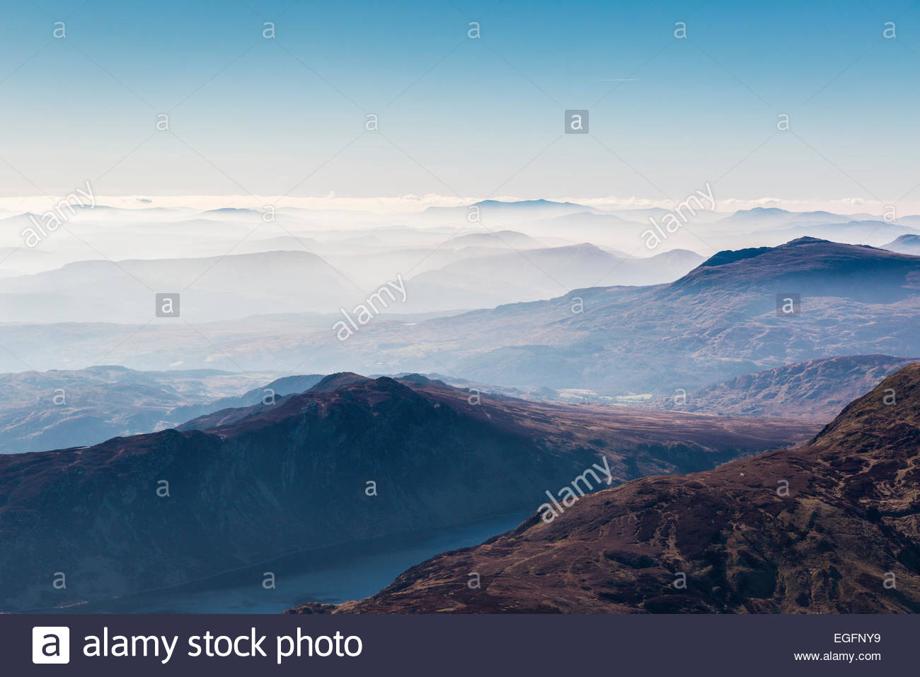 Aerial view snowdon hi-res stock photography and images - Alamy