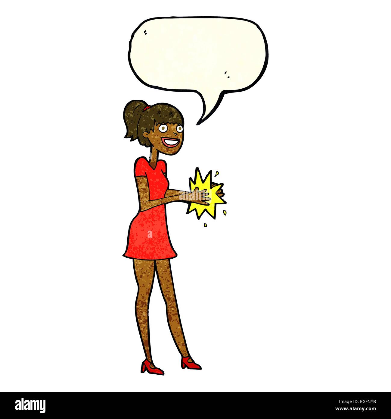 Cartoon woman clapping hands hi-res stock photography and images - Alamy