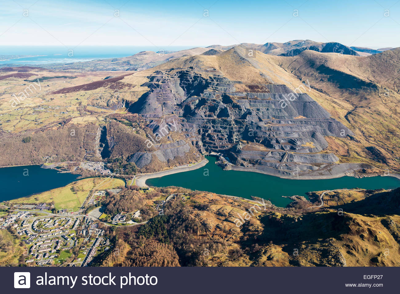 Llyn peris aerial hi-res stock photography and images - Alamy