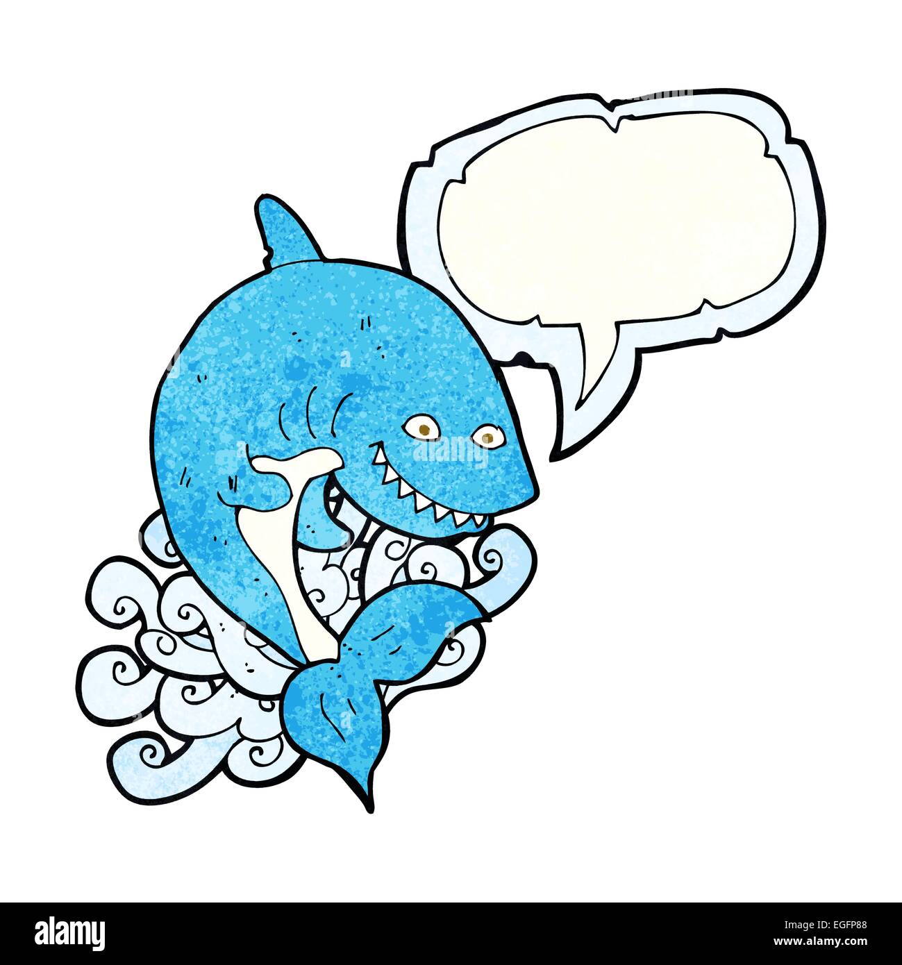 cartoon shark with speech bubble Stock Vector Image & Art - Alamy