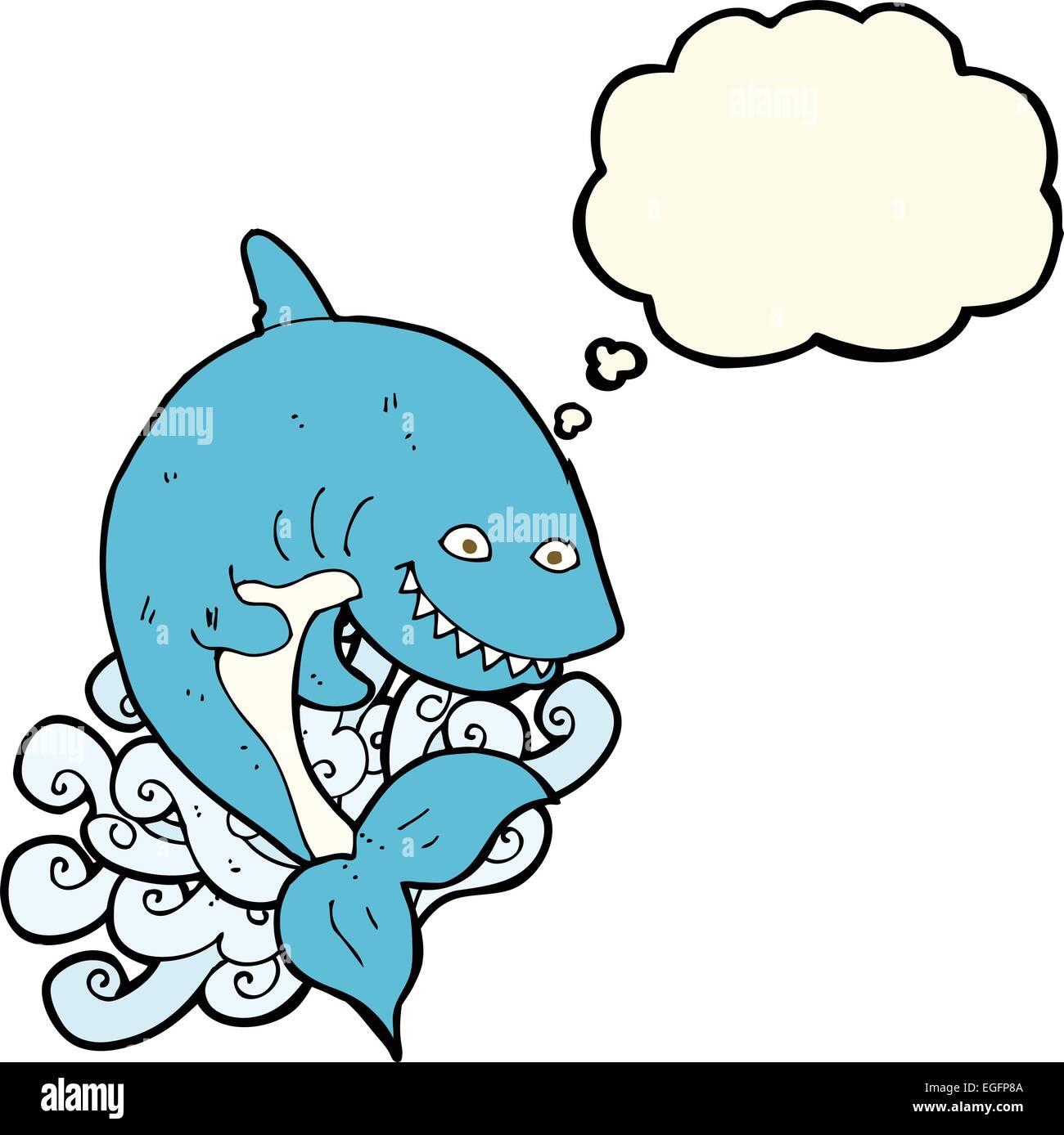 cartoon shark with thought bubble Stock Vector Image & Art - Alamy