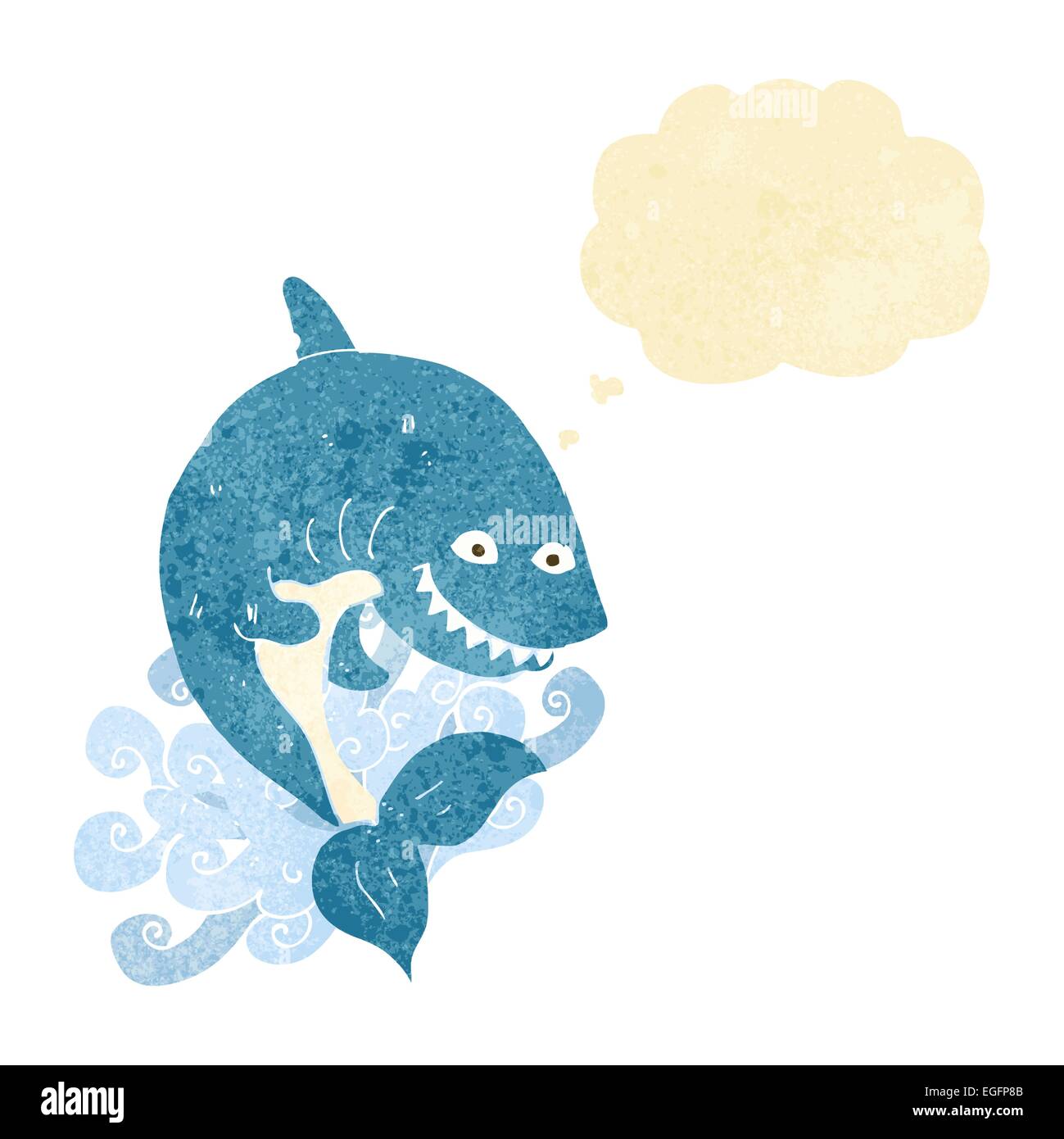 cartoon shark with thought bubble Stock Vector Image & Art - Alamy