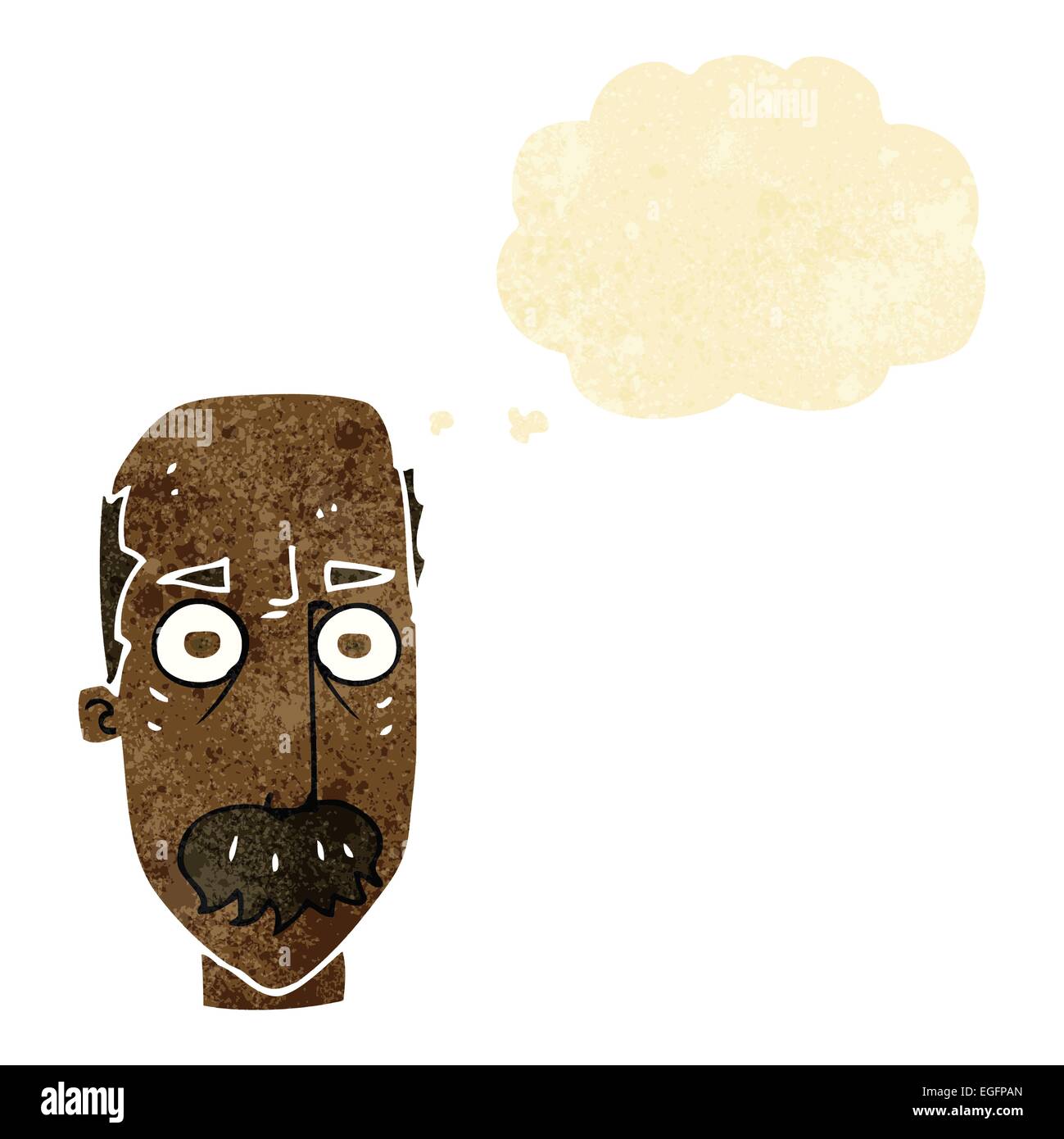 cartoon man with mustache with thought bubble Stock Vector Image & Art ...