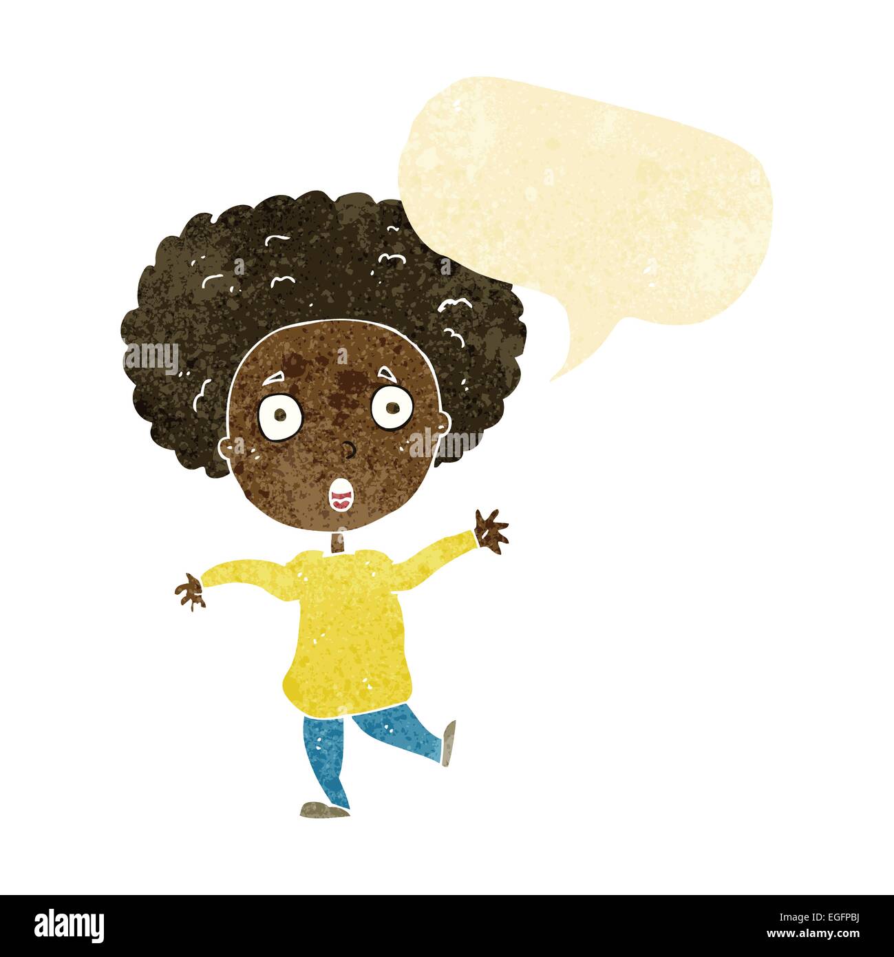 cartoon startled person with speech bubble Stock Vector Image & Art - Alamy