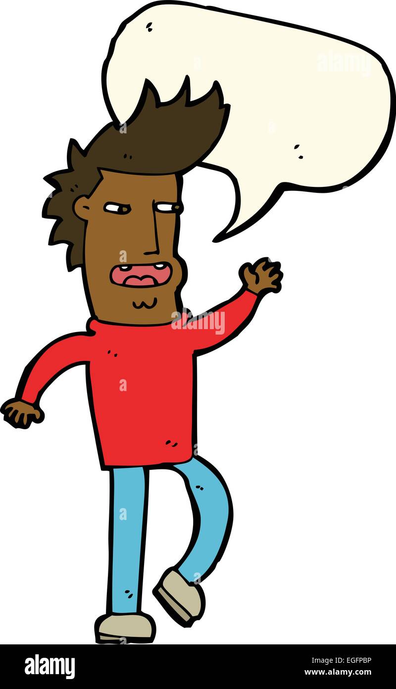 cartoon loudmouth man with speech bubble Stock Vector Image & Art - Alamy