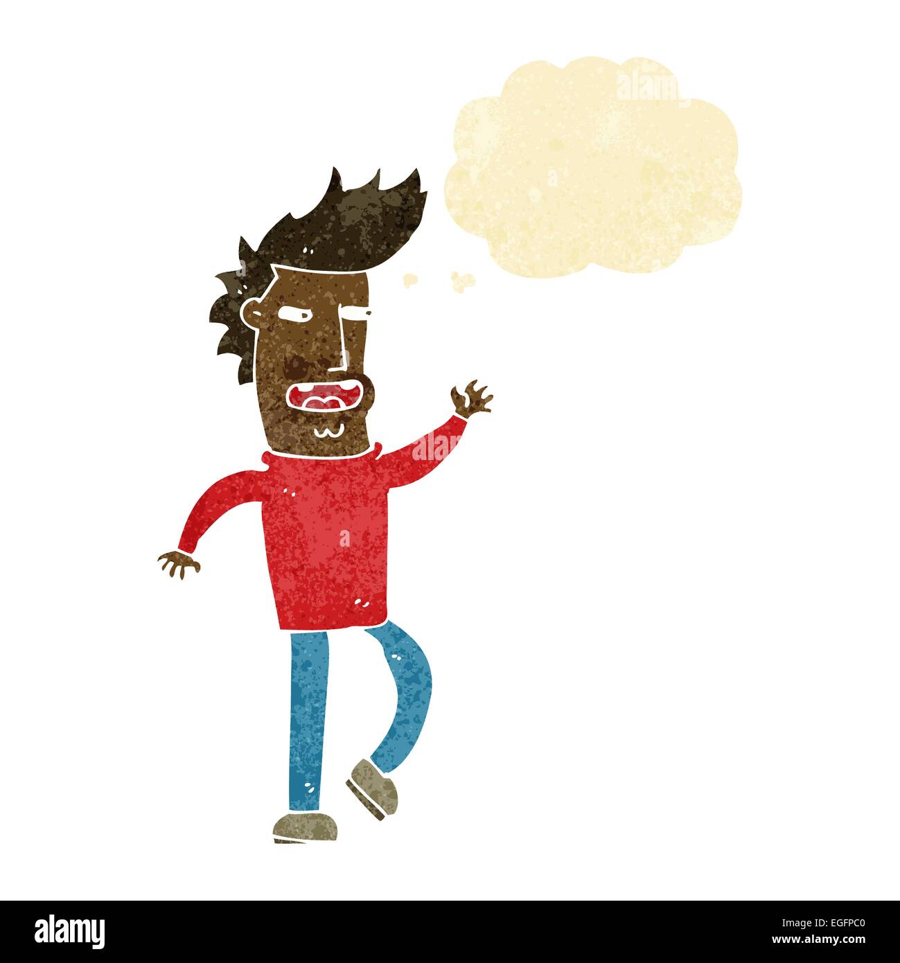 cartoon loudmouth man with thought bubble Stock Vector Image & Art - Alamy