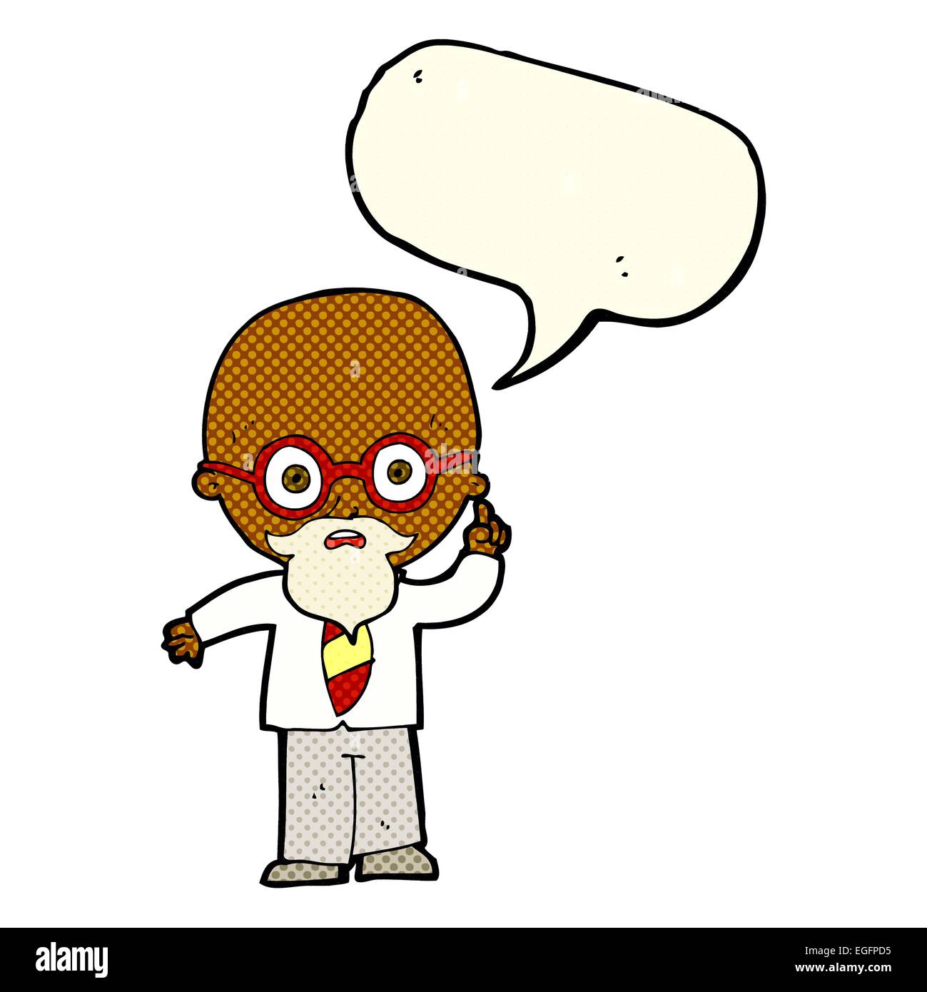 cartoon professor with speech bubble Stock Vector Image & Art - Alamy