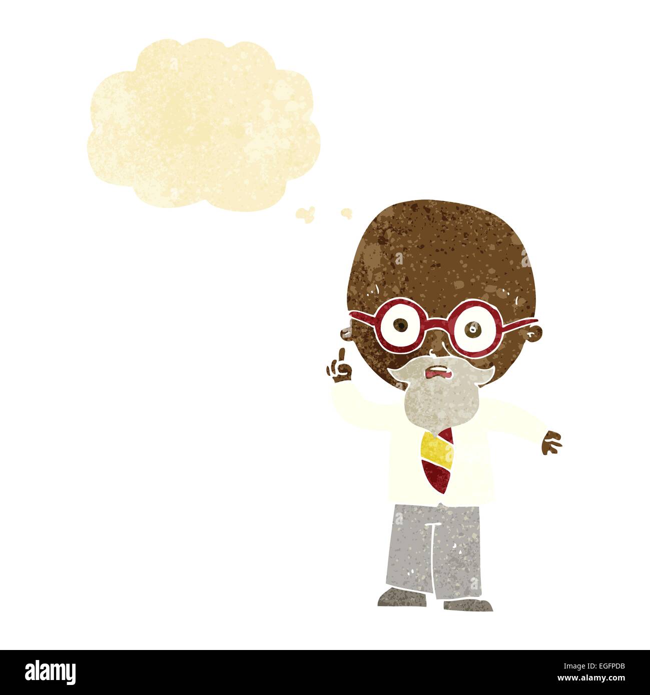 cartoon professor with thought bubble Stock Vector Image & Art - Alamy