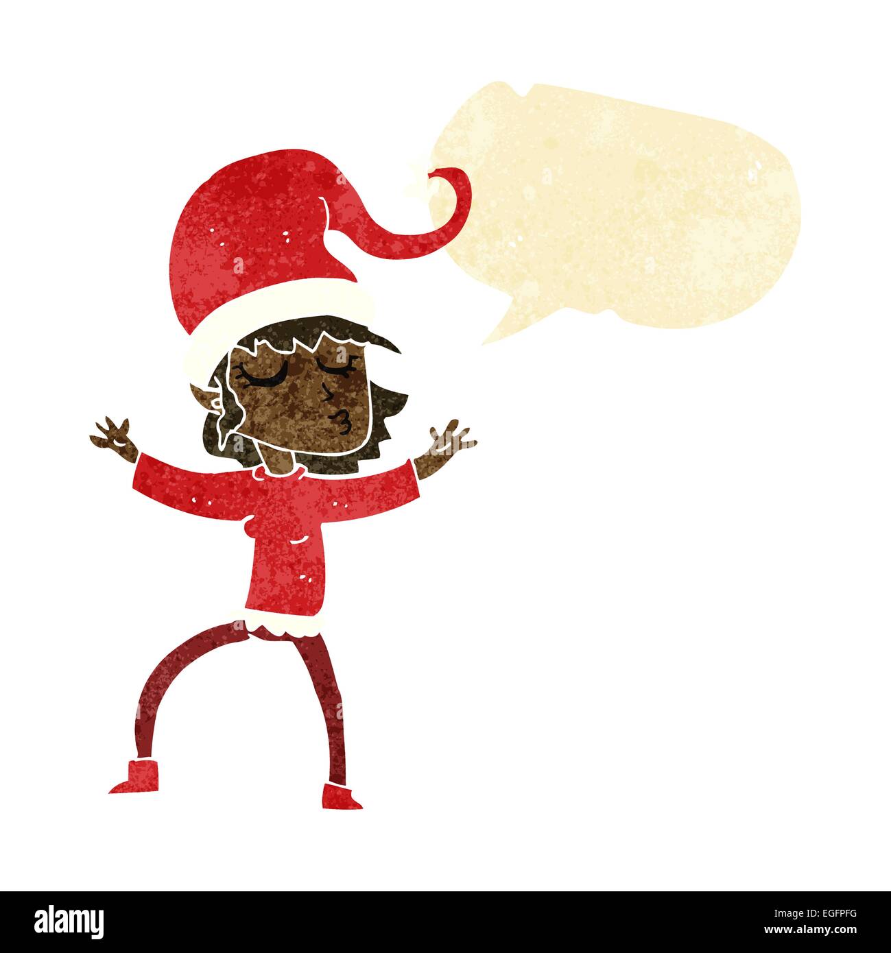 santa's helper cartoon with speech bubble Stock Vector Image & Art - Alamy