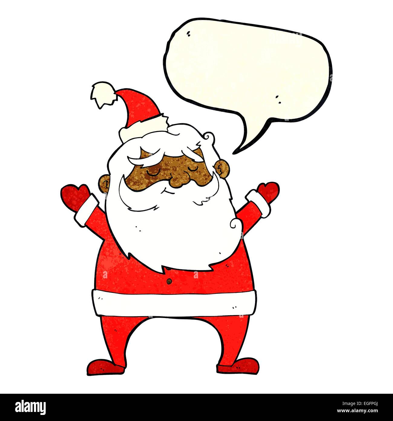 jolly santa cartoon with speech bubble Stock Vector Image & Art - Alamy