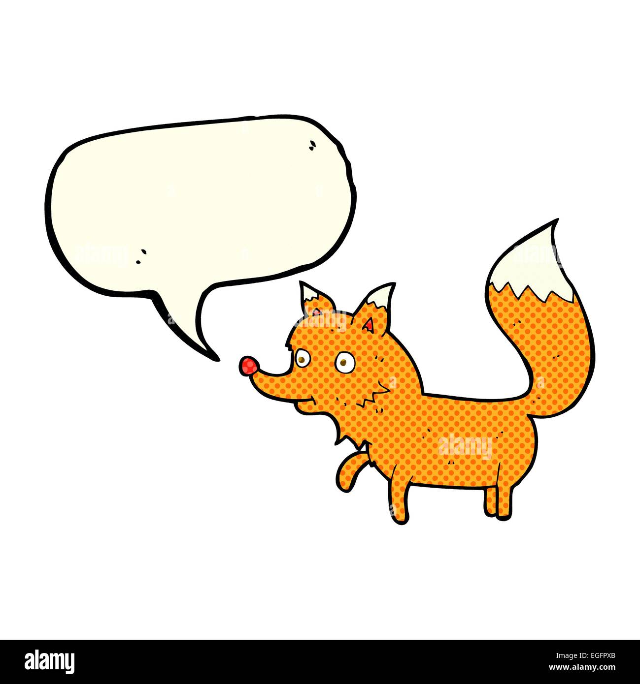 Cartoon fox cub bubble hi-res stock photography and images - Alamy