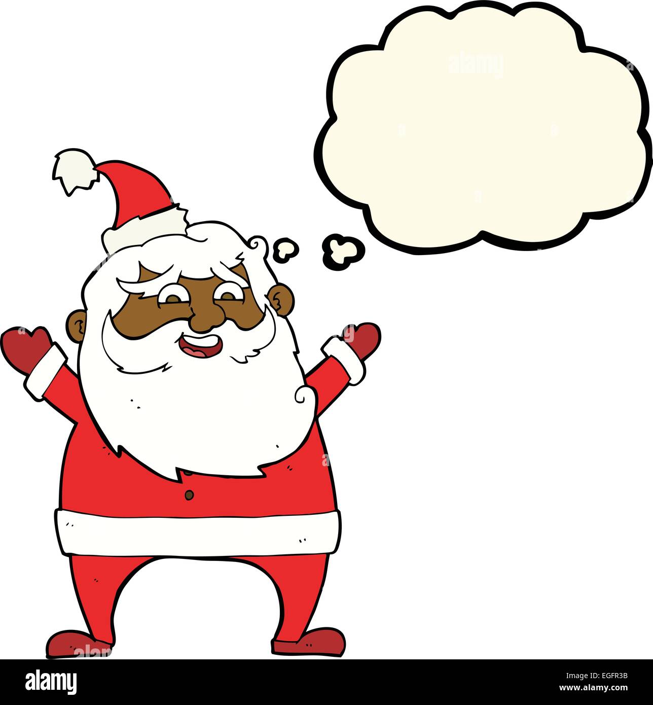 jolly santa cartoon with thought bubble Stock Vector Image & Art - Alamy