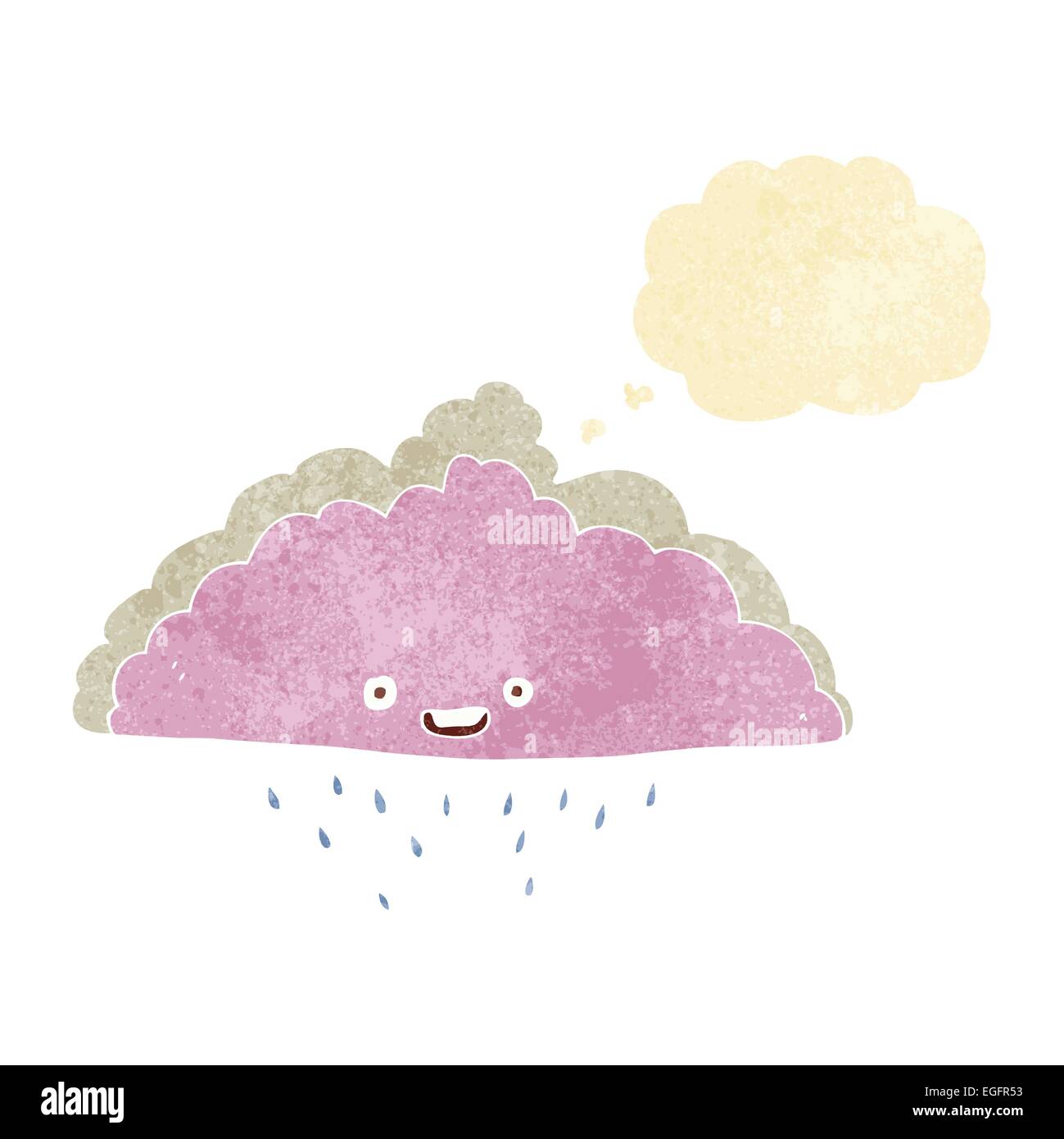 cartoon rain cloud with thought bubble Stock Vector Image & Art - Alamy