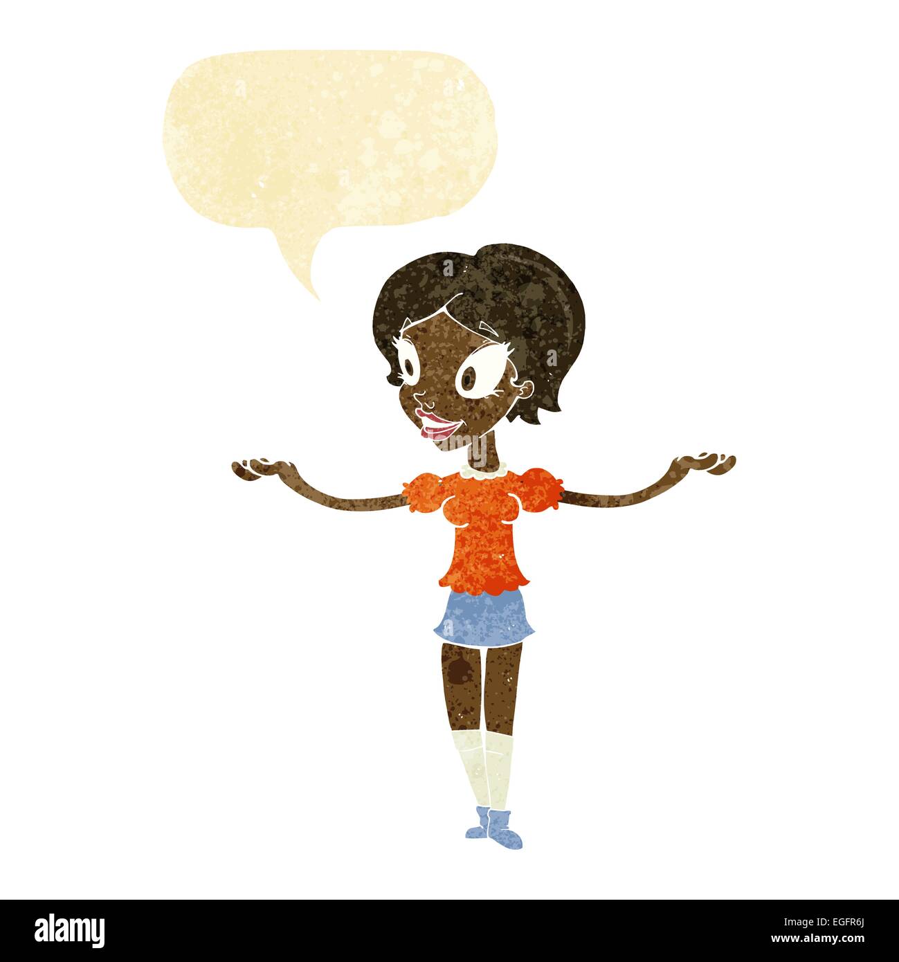 Cartoon woman arms wide hi-res stock photography and images - Alamy