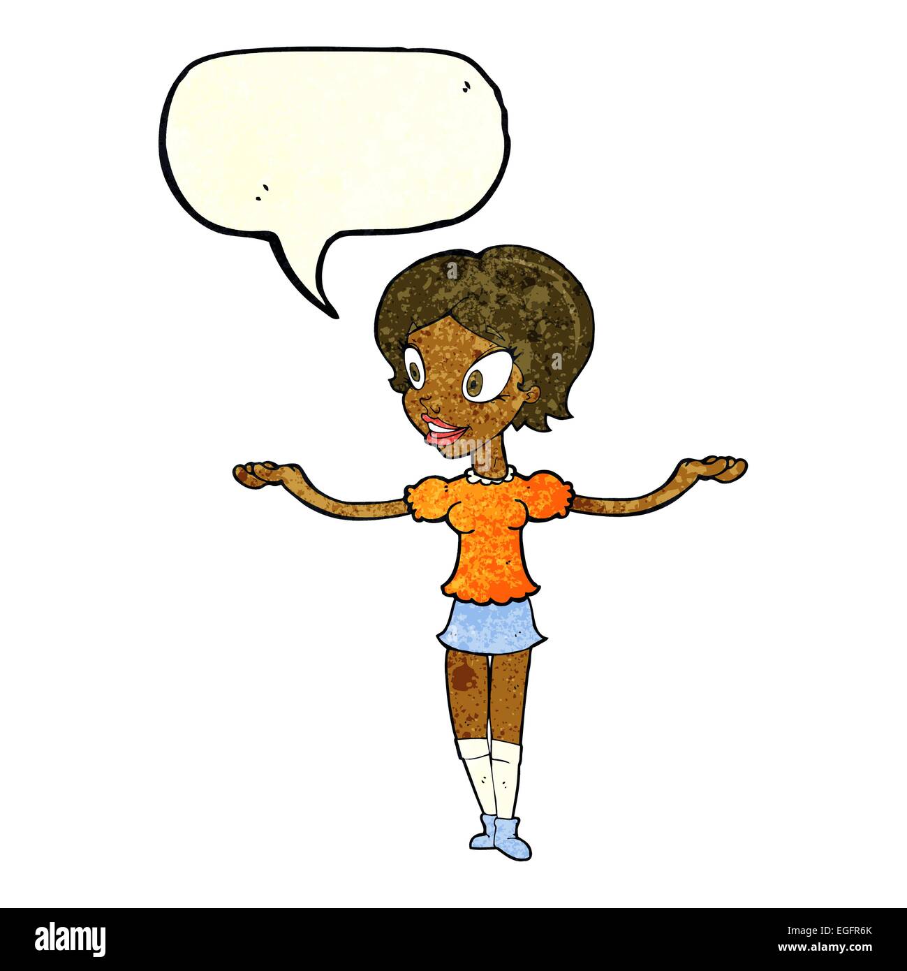 Cartoon woman arms wide hi-res stock photography and images - Alamy