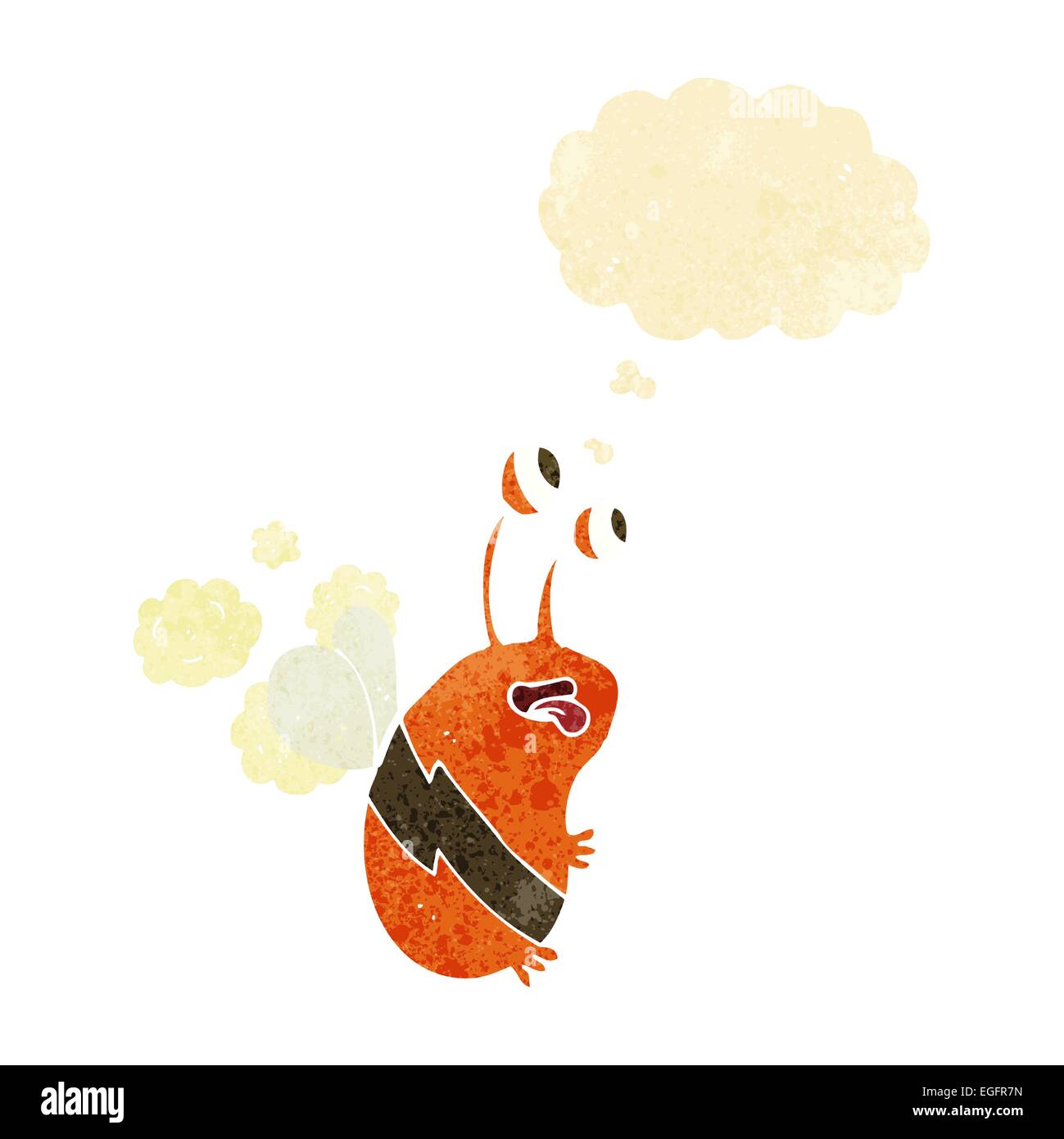 cartoon funny bee with thought bubble Stock Vector Image & Art - Alamy