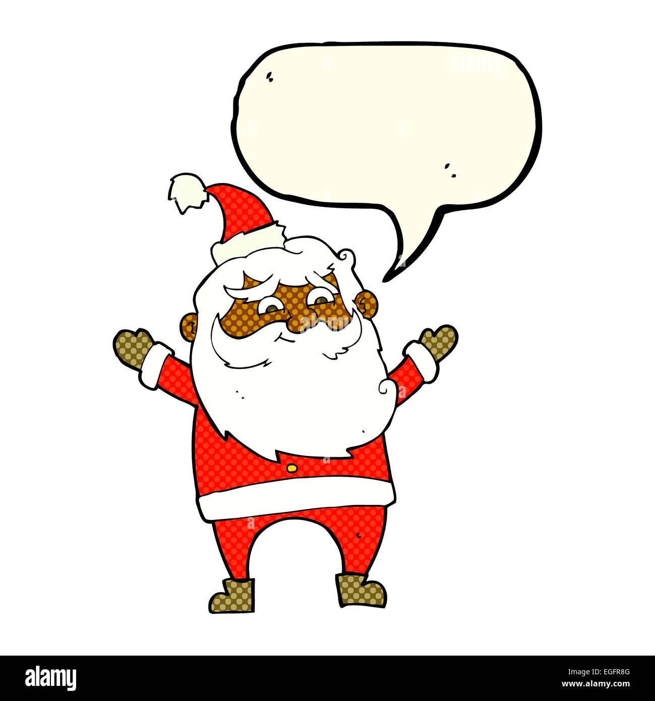 cartoon happy santa claus with speech bubble Stock Vector Image & Art ...