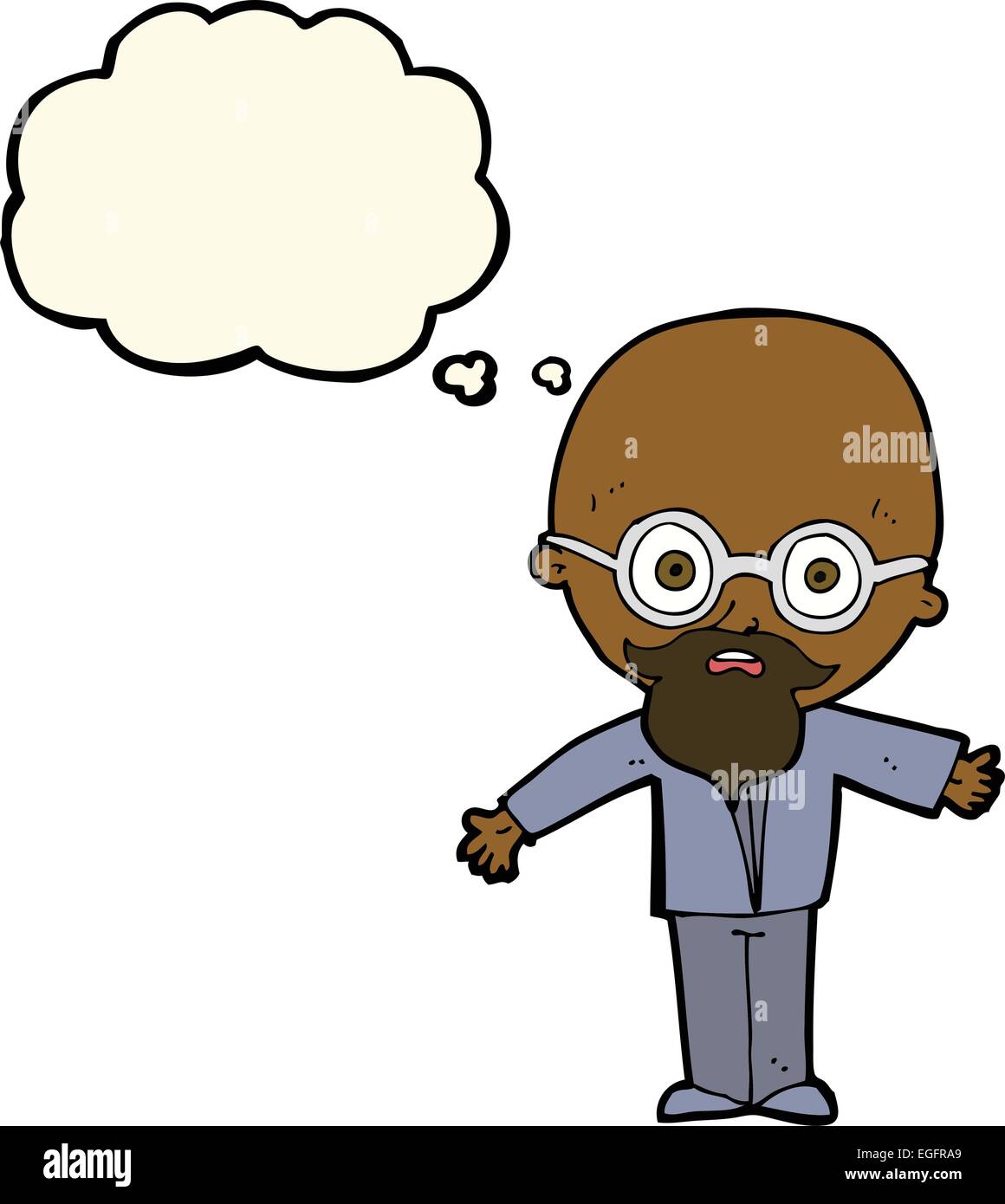 cartoon genius scientist with thought bubble Stock Vector Image & Art ...