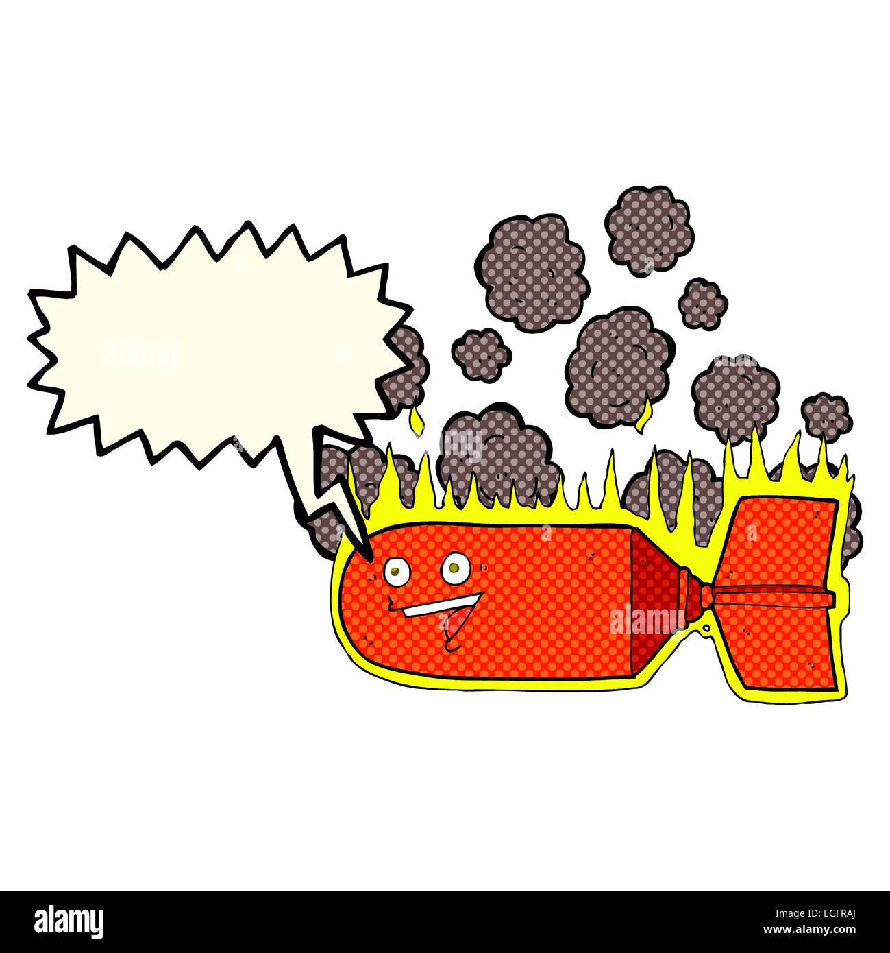 cartoon falling bomb with speech bubble Stock Vector Image & Art - Alamy
