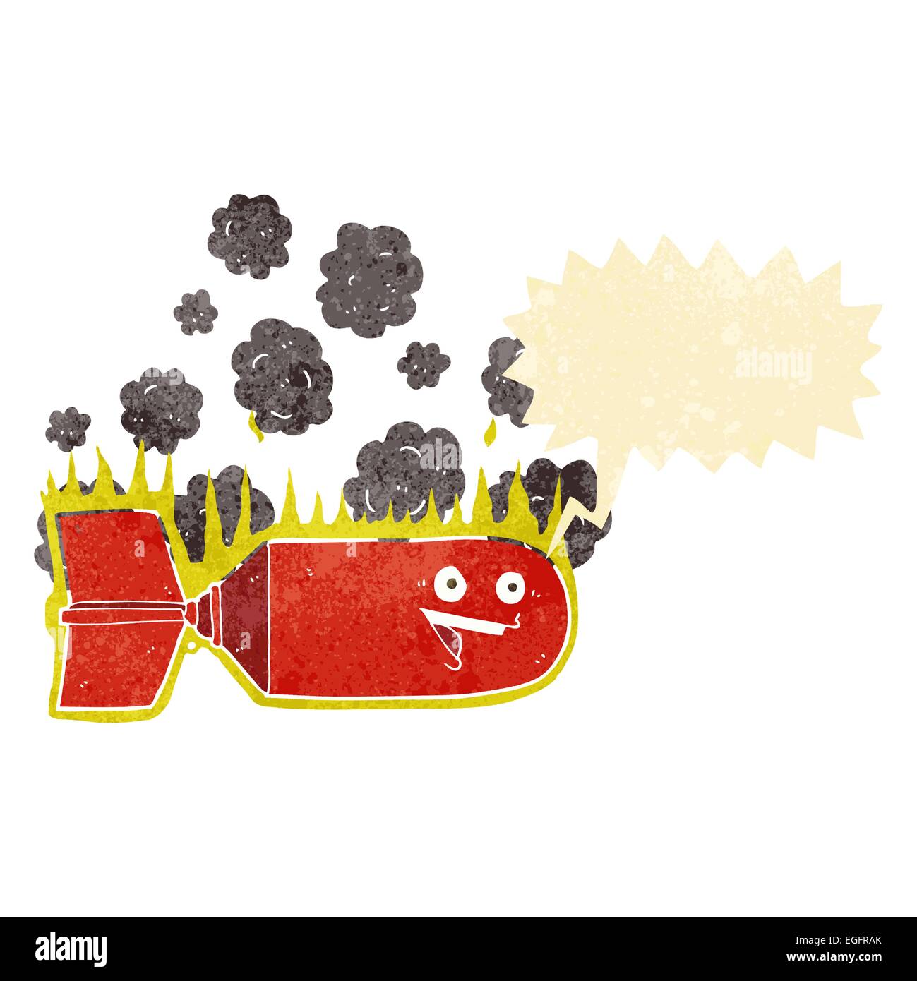 cartoon falling bomb with speech bubble Stock Vector Image & Art - Alamy