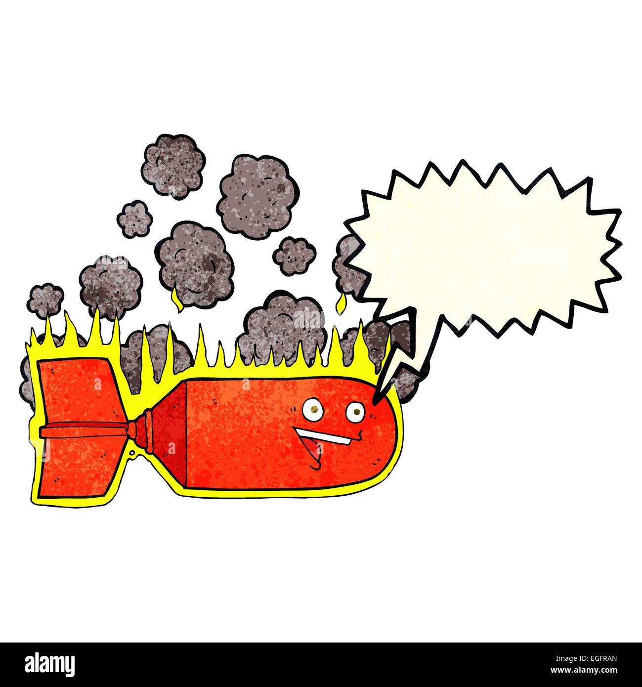 cartoon falling bomb with speech bubble Stock Vector Image & Art - Alamy
