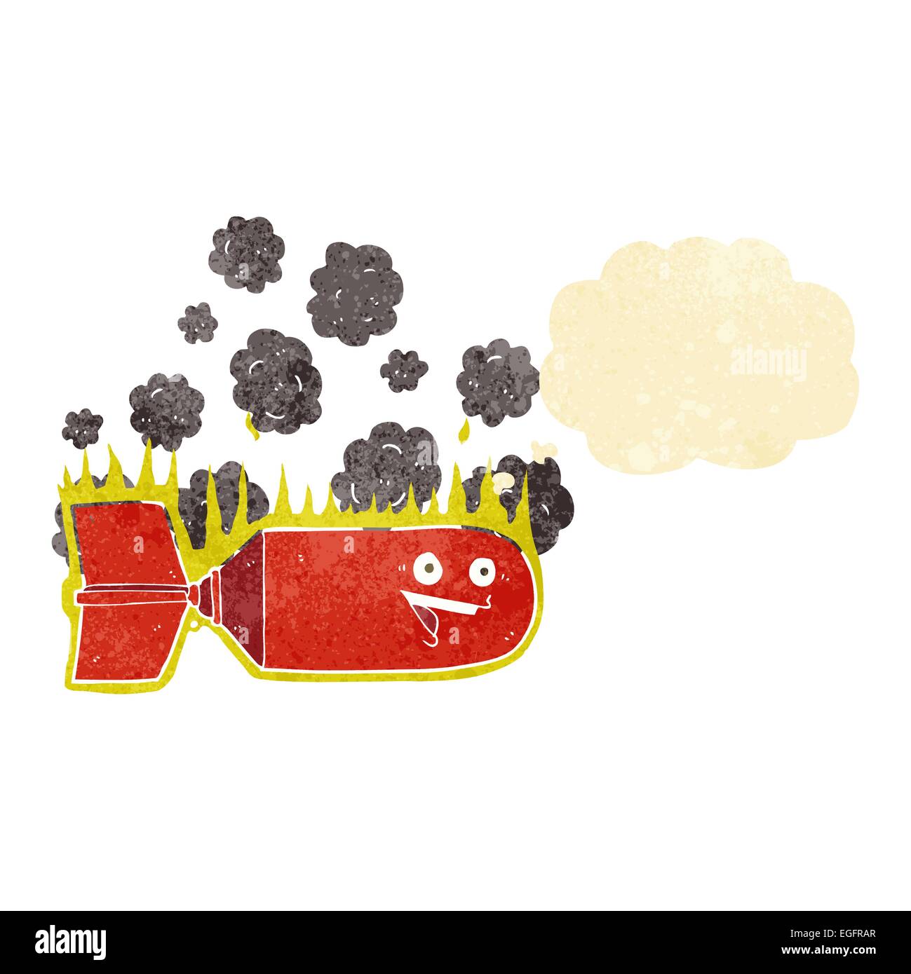 cartoon falling bomb with thought bubble Stock Vector Image & Art - Alamy