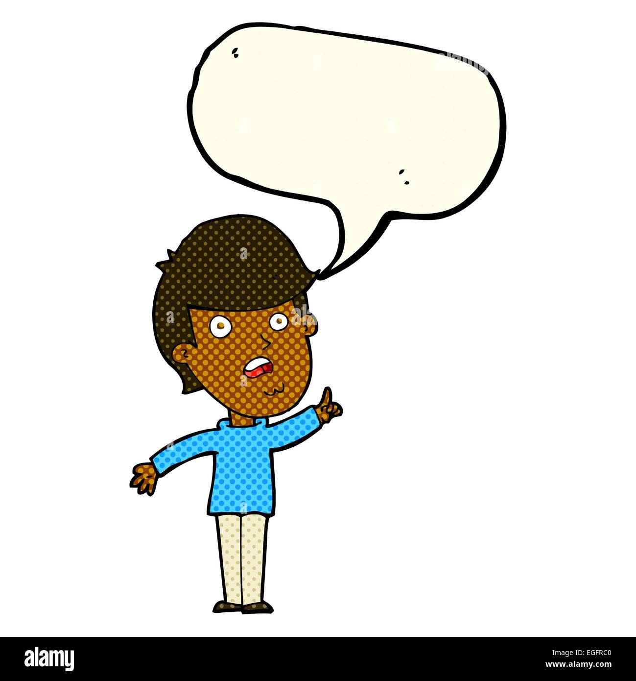 cartoon man asking question with speech bubble Stock Vector Image & Art ...