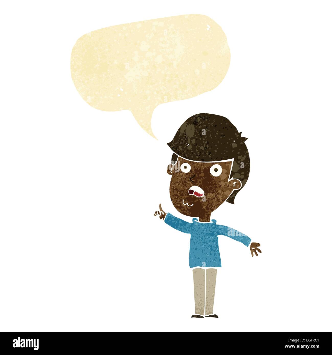 cartoon man asking question with speech bubble Stock Vector Image & Art ...