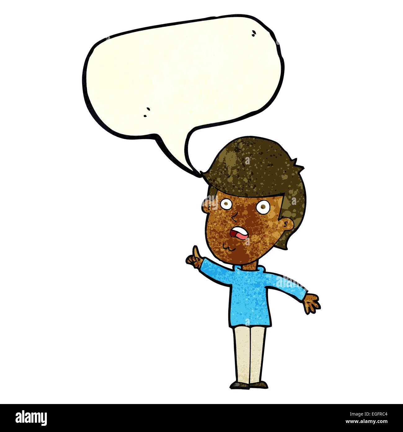 cartoon man asking question with speech bubble Stock Vector Image & Art ...