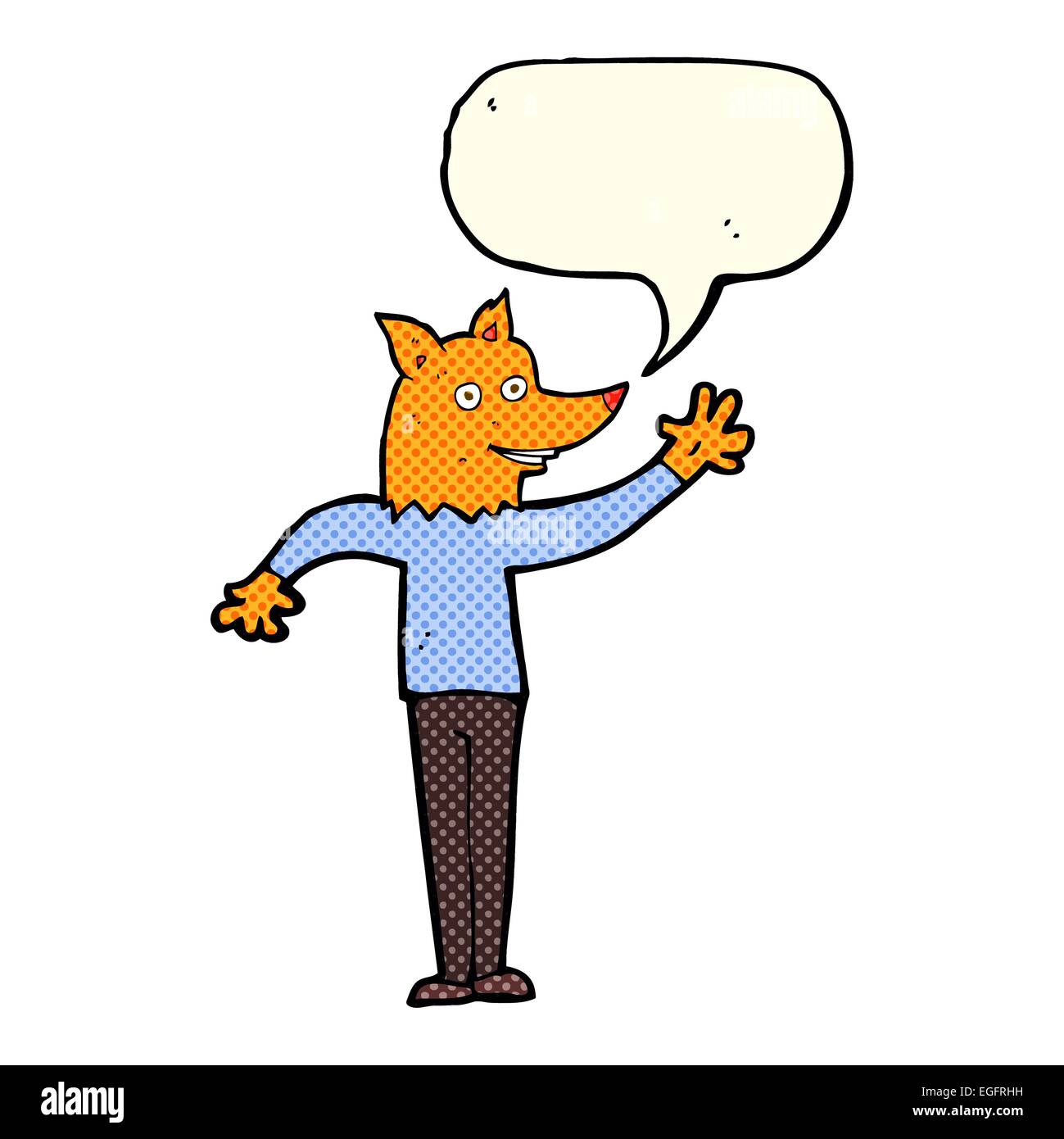 Cartoon friendly fox bubble hi-res stock photography and images - Alamy
