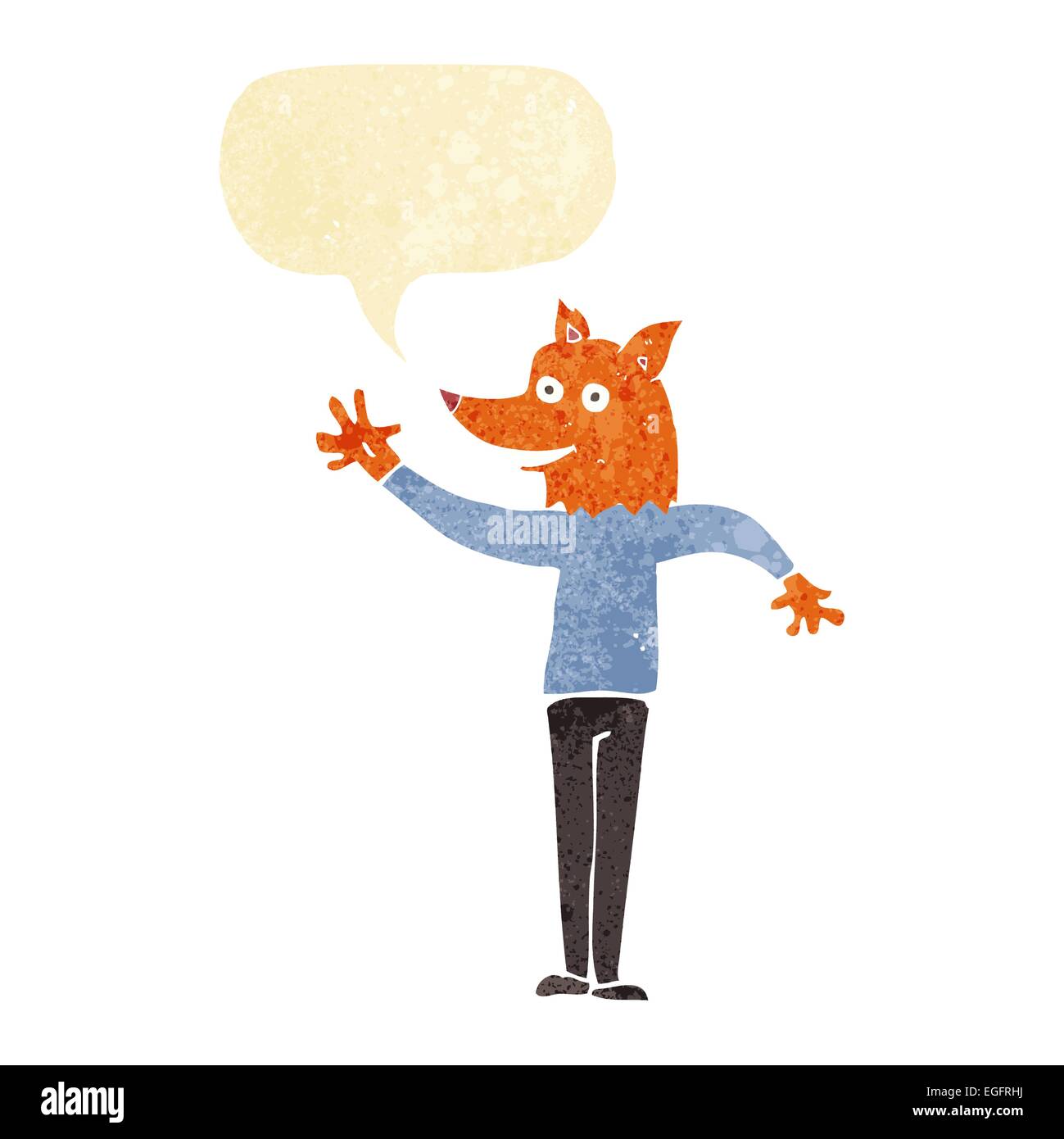 Cartoon friendly fox bubble hi-res stock photography and images - Alamy